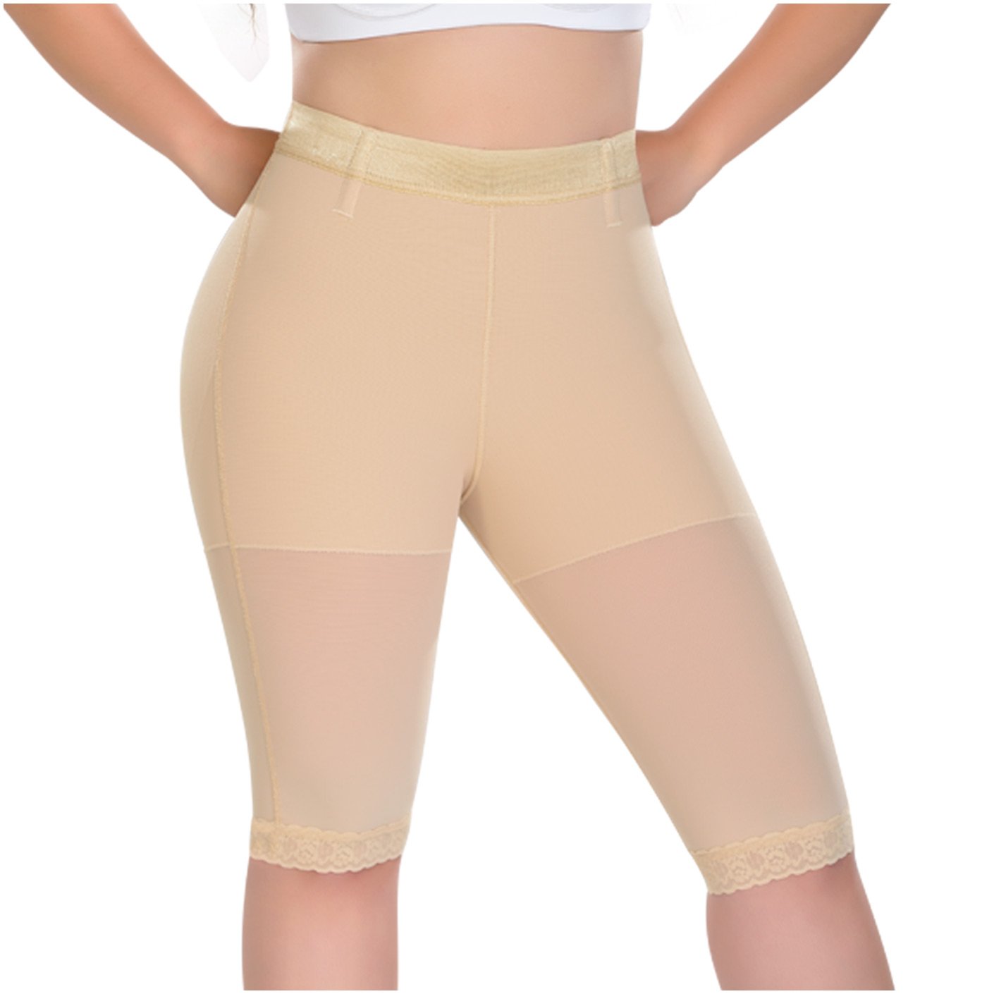 MYD 0323 | High Waisted Knee-Length Body Faja Shorts For Women – Shapes ...
