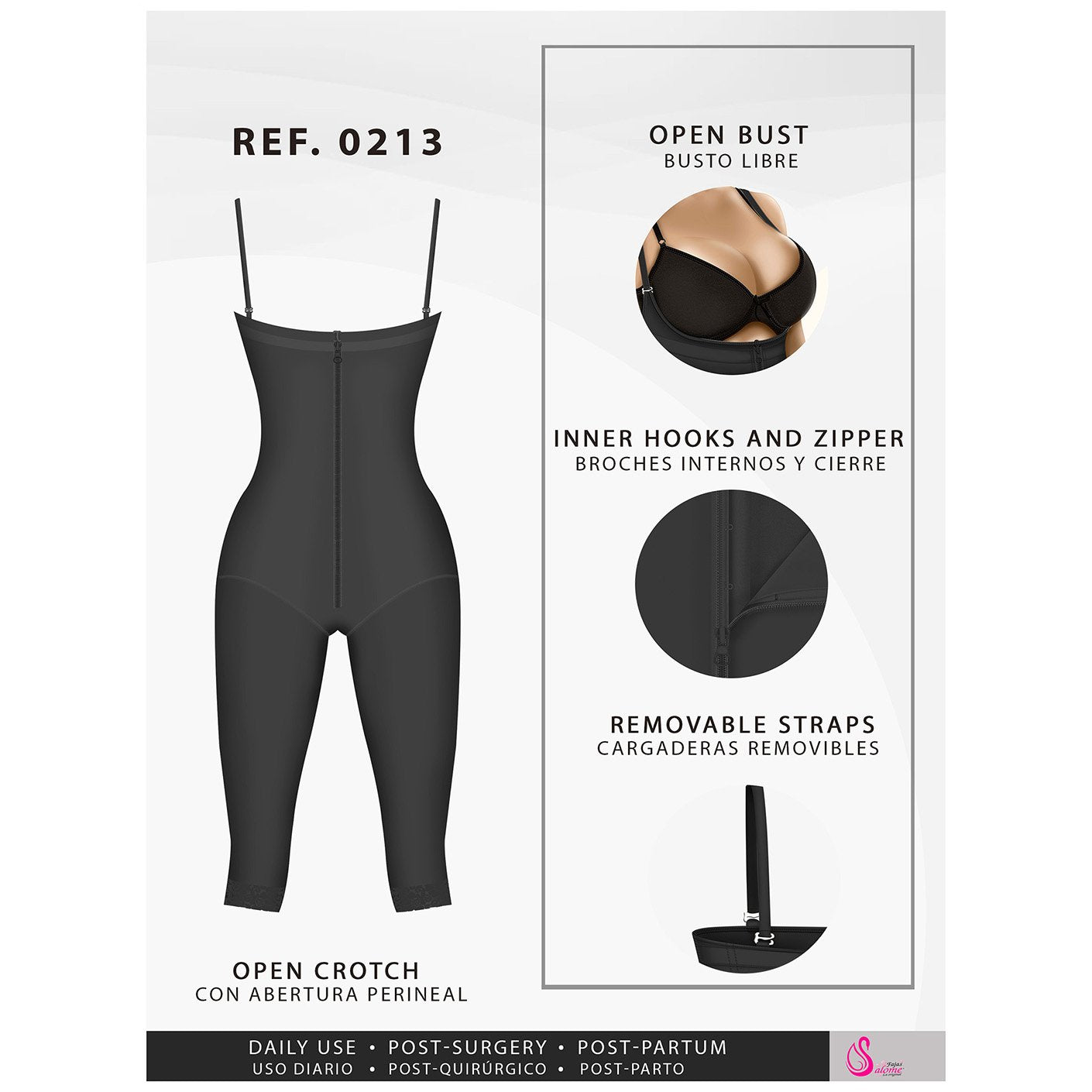 Fajas Salome 0213 Colombian Lipo Compression Garment Post Surgery Shap ...