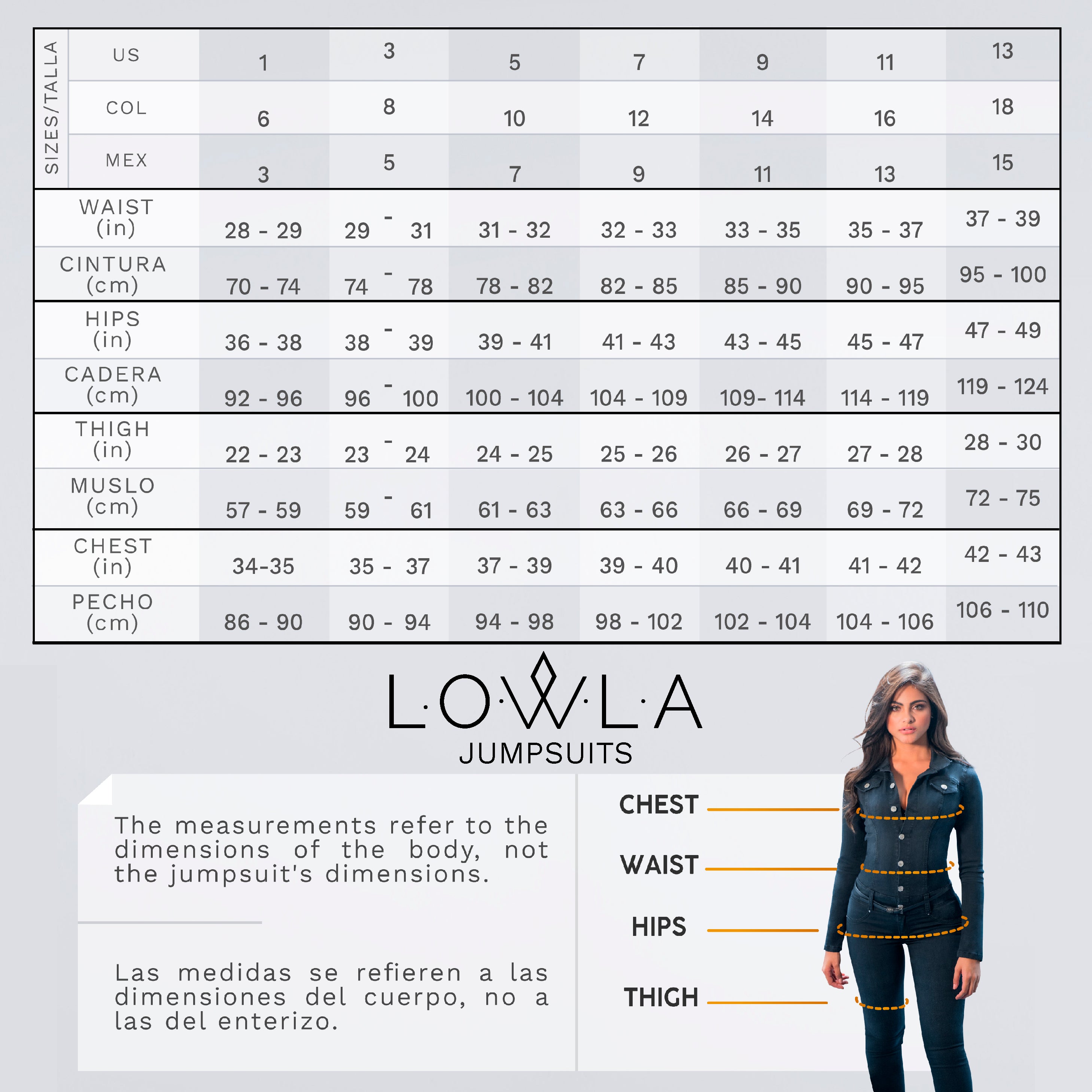 Lowla 268217 | Denim Compression Jumpsuit with Inner Girdle – Shapes ...